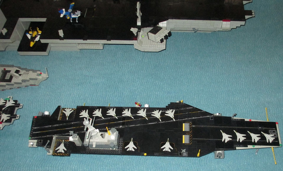 Mega Double Kitty Hawk Bloks - Aircraft Carrier Building Bricks World