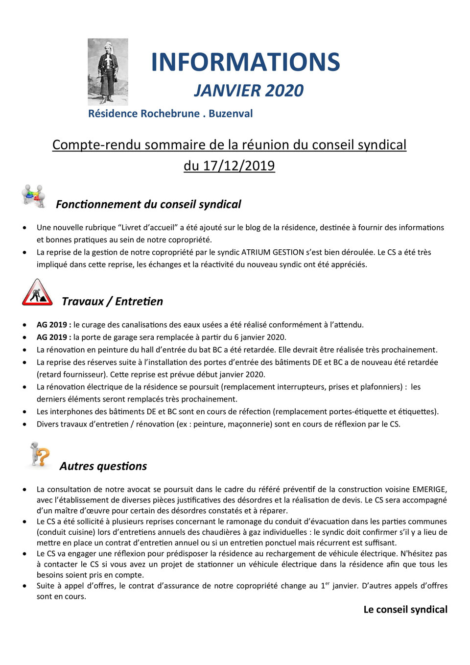 Compte-rendus du conseil syndical - Site de rochebrune68