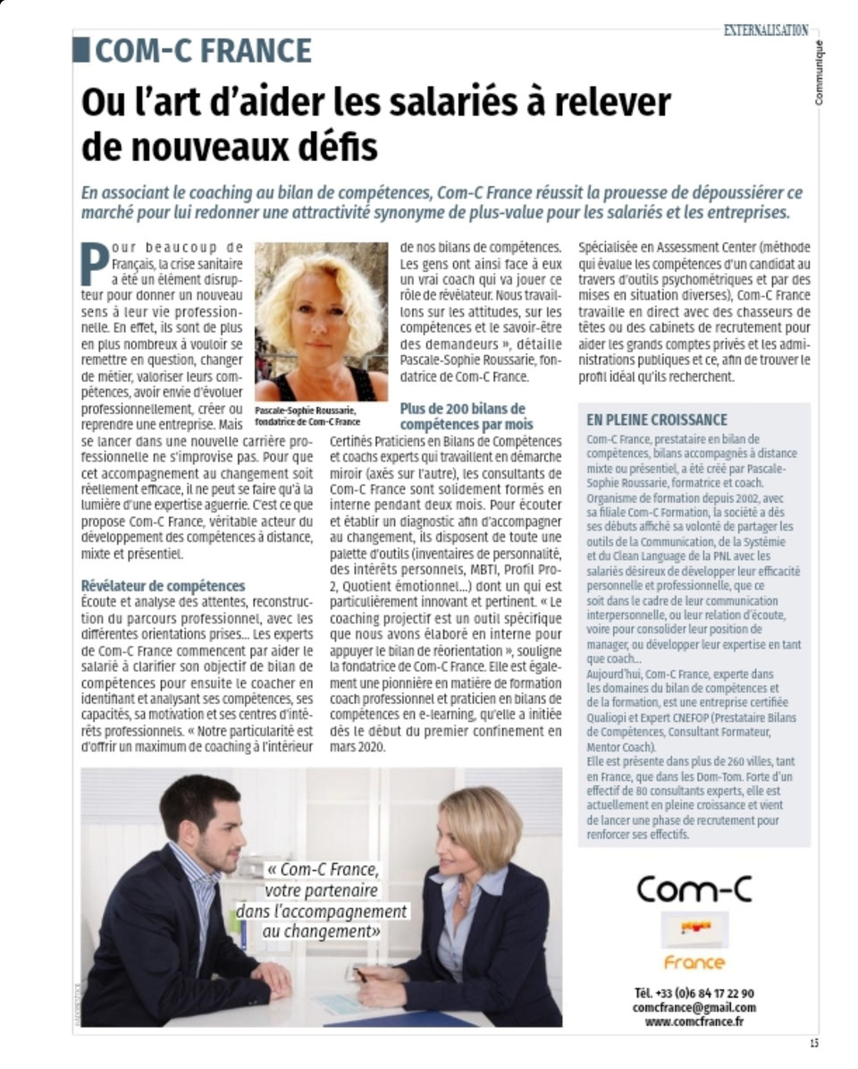 Com-C France, l'organisme de référence en bilans de compétences ...