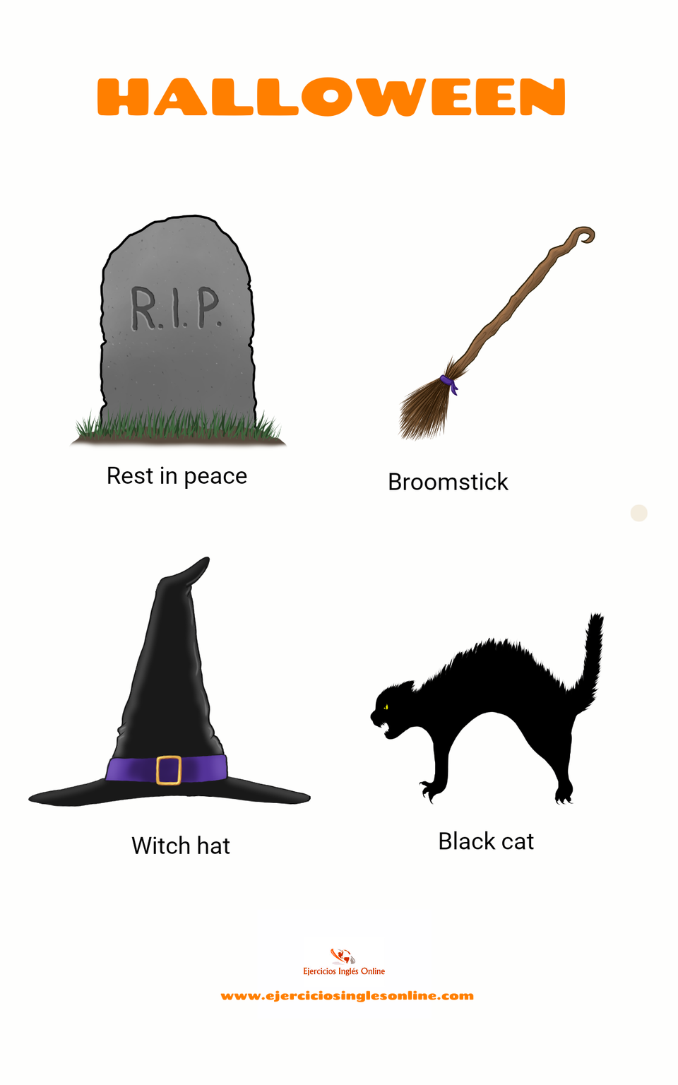 Halloween - Ejercicios inglés online