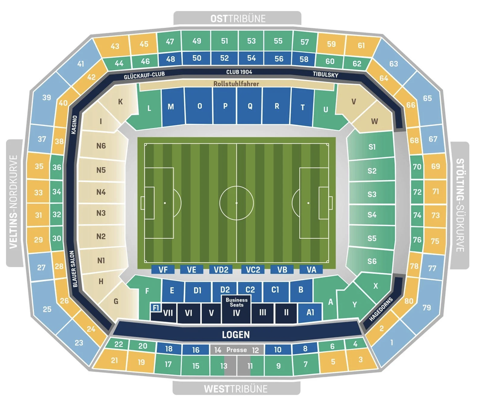 Veltins Arena auf Schalke - FanSicht - Dein Blick aufs Spielfeld!