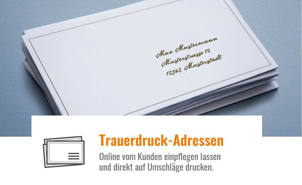 Trauerdruck-Adressen - Digitale Lösungen für Bestatter