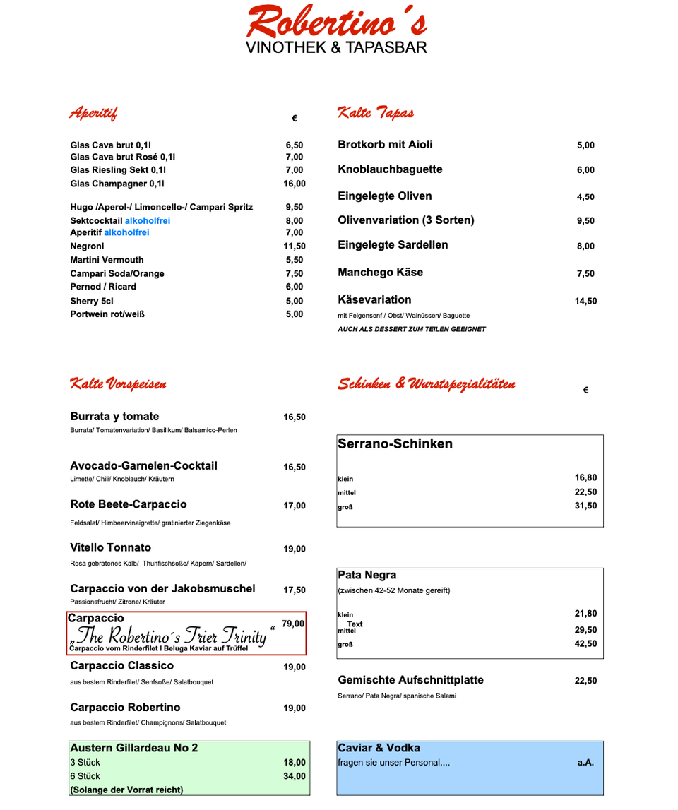 Speisekarte - vinothek-membersclubs Webseite!