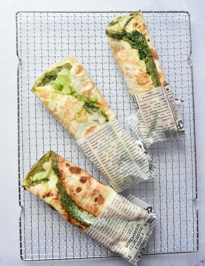 Tortilla-Wrap. Mit eingebackenem Spinat-Omelett. - mix dich glücklich ...