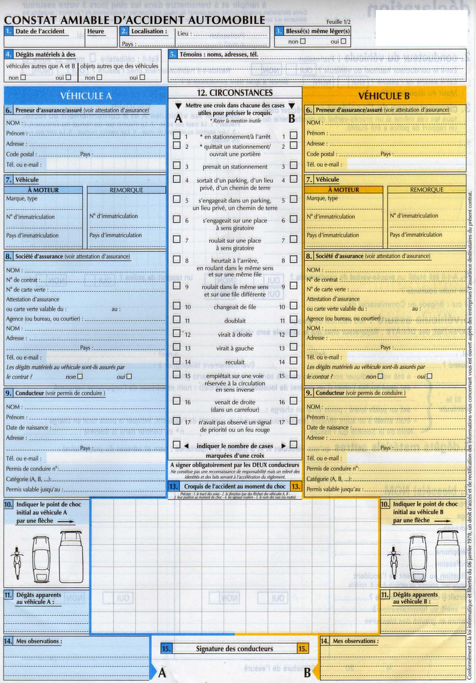 LE CONSTAT AMIABLE - Association d'aide aux victimes d'accident de la route. Association d''aide ...