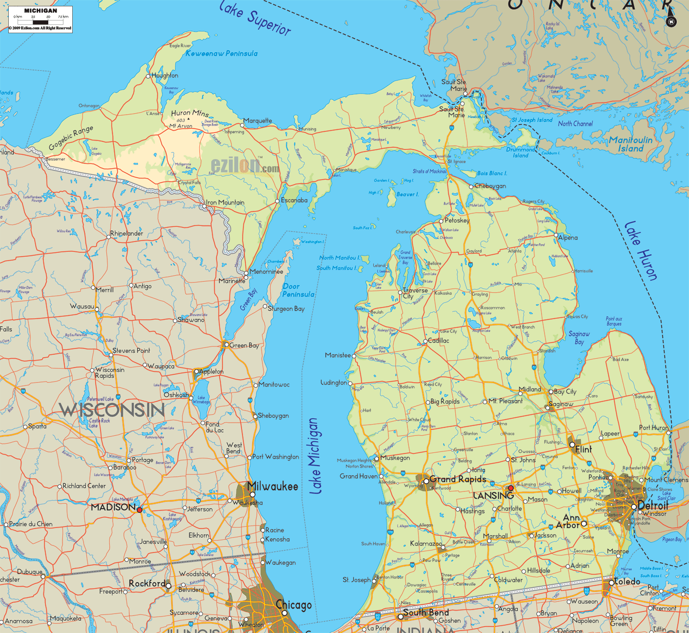 Michigan, MI - USA: Lothars Reisen ins Amiland Michigan, MI - USA: Lothars Reisen ins Amiland