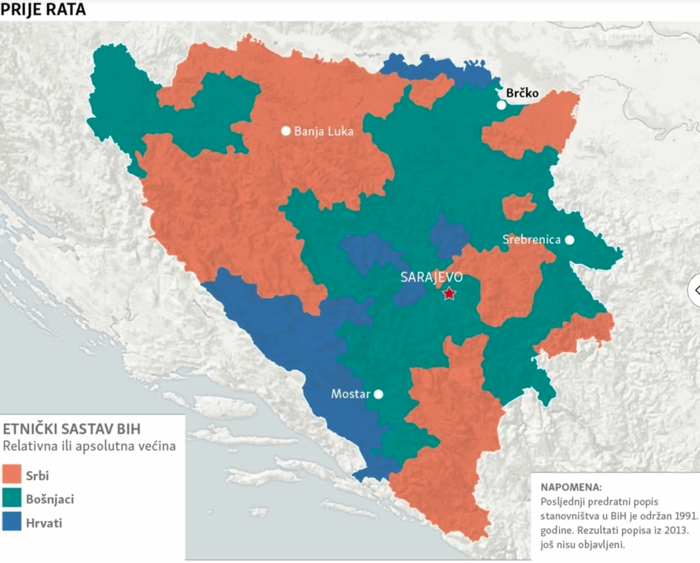 Karte BiH - republika zapadna bosna