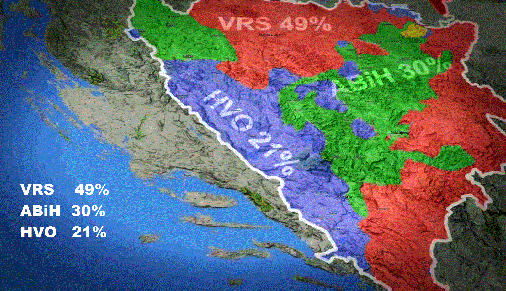 Karte BiH - republika zapadna bosna