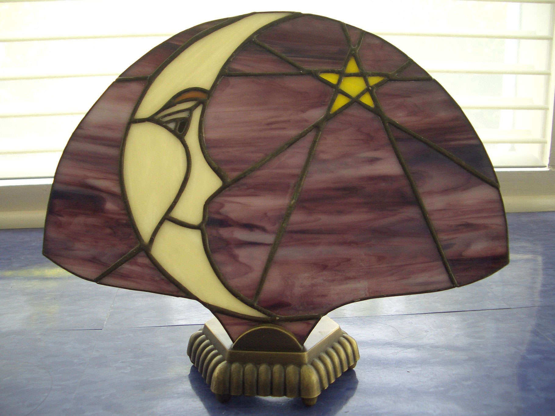 Stained Glass Fan Lamps Picture Gallery - Acadian Glass Art Studio LLC