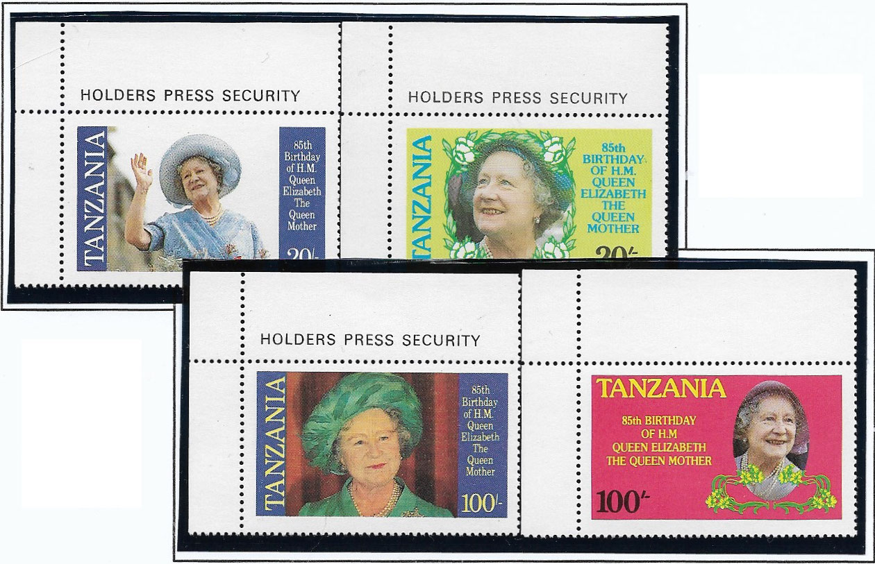 85th Birthday Queen Mother - Withdrawn stamps