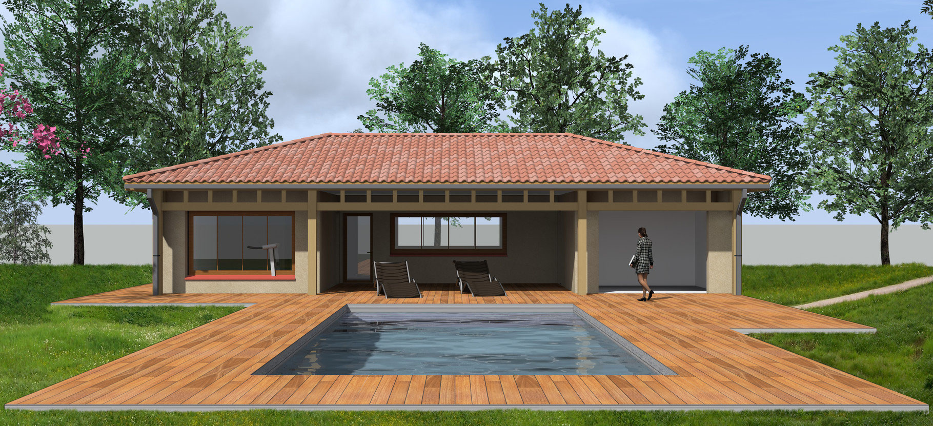 Plan Piscine / Abris / Pool-House - Dessinateur Plans Permis de ...