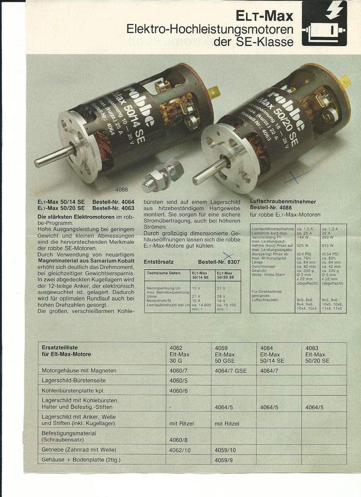 Die Große Bürsten Motoren Datenbank - Rc-Powerboat-Team-Schleiden