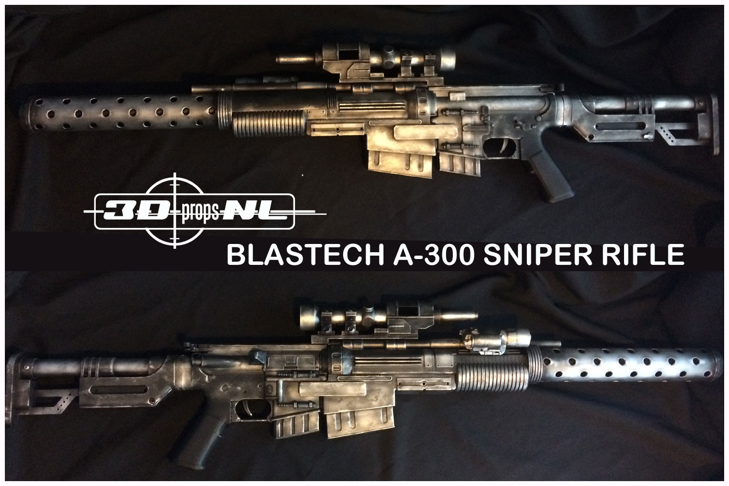 A-300 SNIPER BLASTER 3D FILES - 3D-PROPS Blasters for display and cosplay.