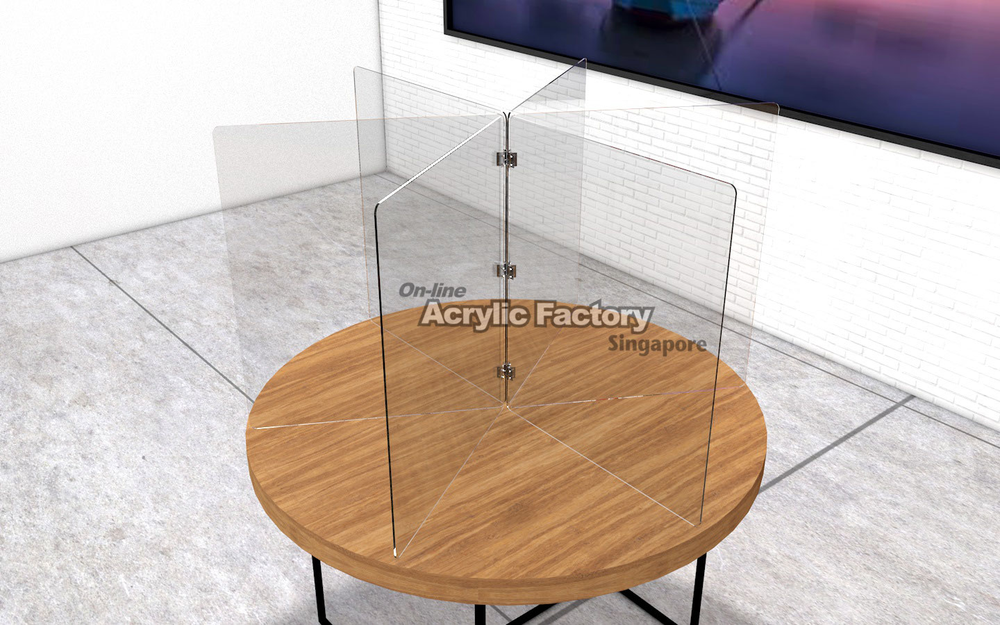 Acrylic Shield TYPE 8 - Acrylic display design production Singapore