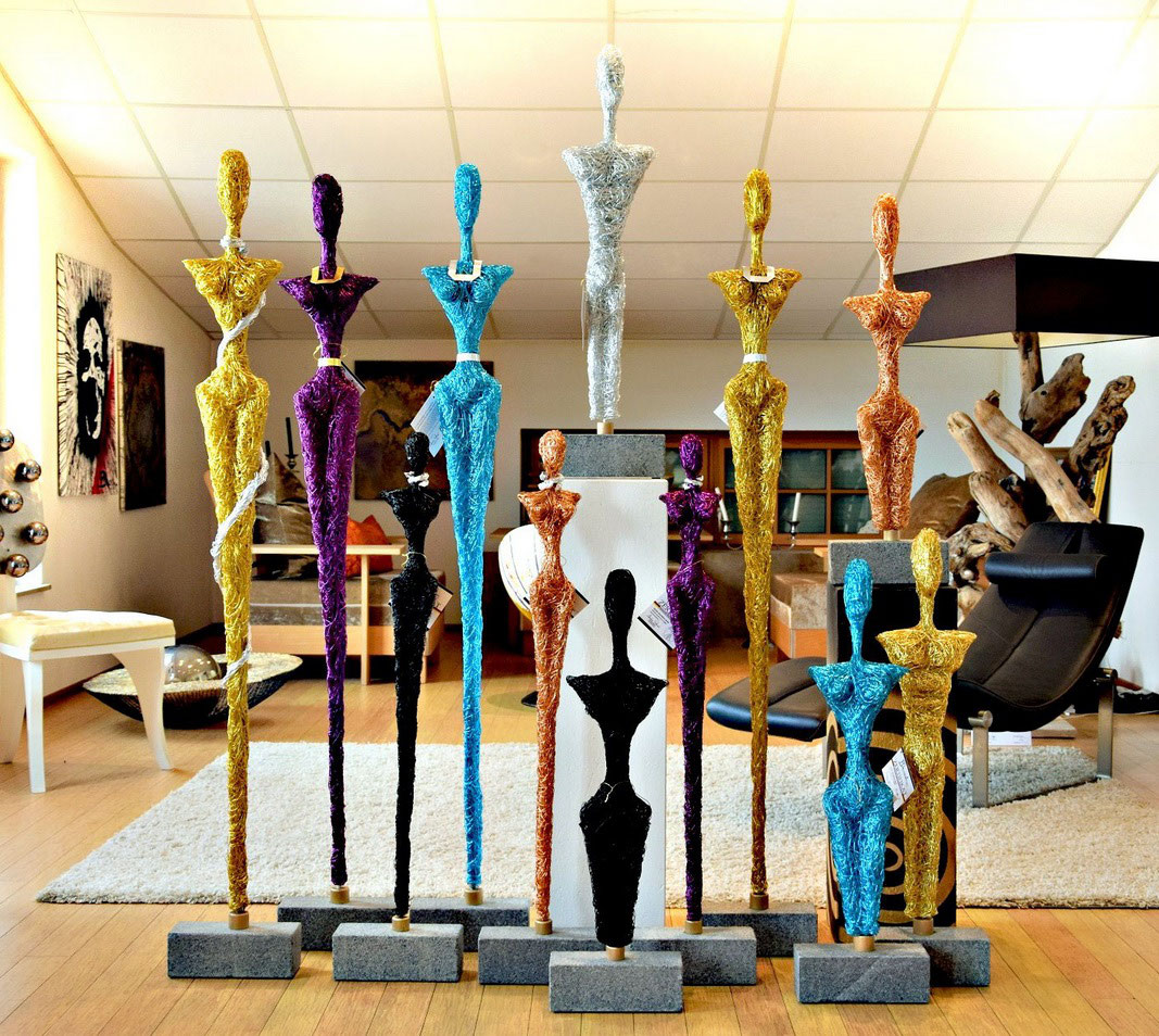 Draht Skulpturen, Licht und Kunst - Drahtskulpturen handmade