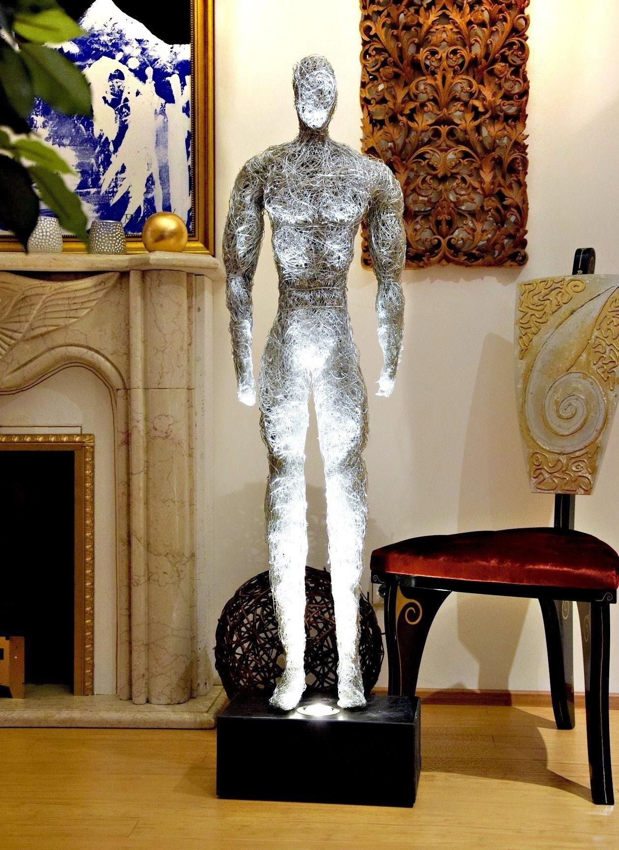 Draht Skulpturen, Licht und Kunst - Drahtskulpturen handmade