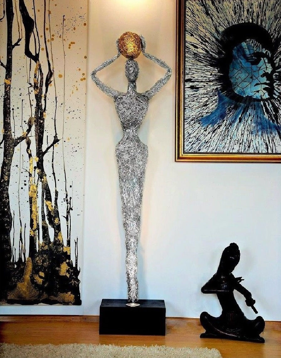 Draht Skulpturen, Licht und Kunst - Drahtskulpturen handmade