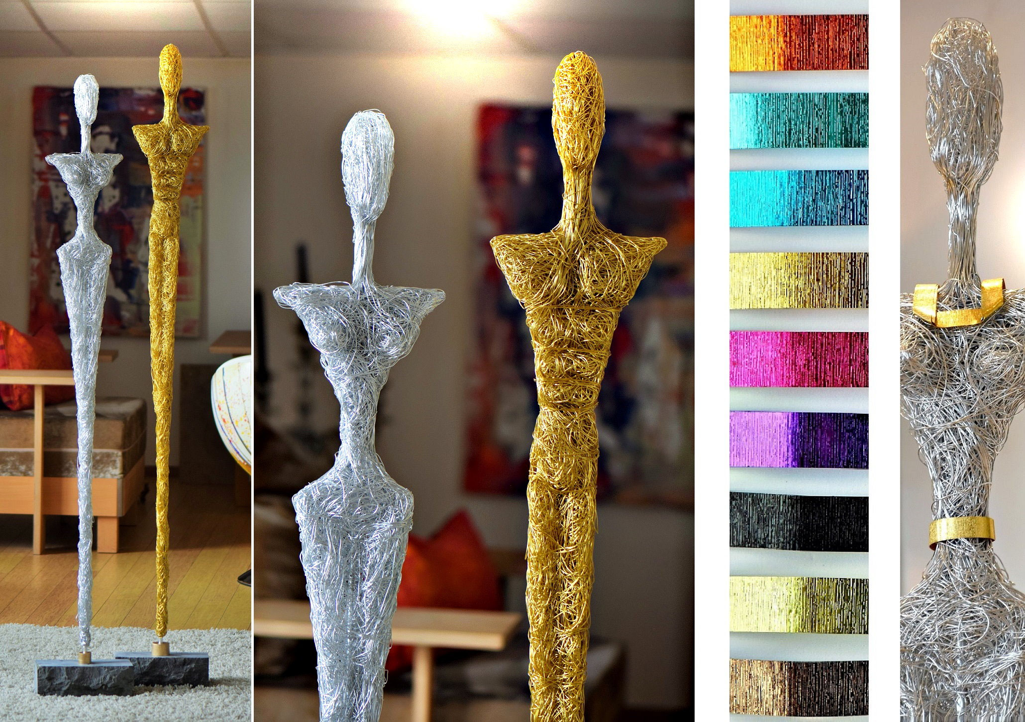 Draht Skulpturen, Licht und Kunst - Drahtskulpturen handmade