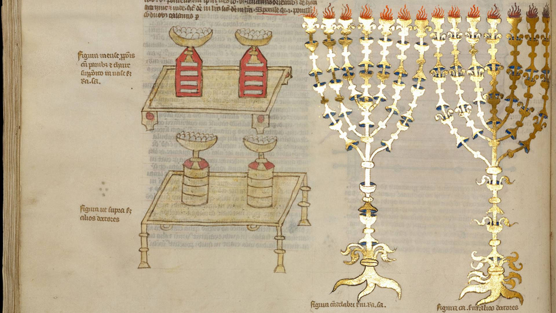 ANCIENT AND NEW MENORAHS - 14th Century - Structure Bible, Ancient Menorahs