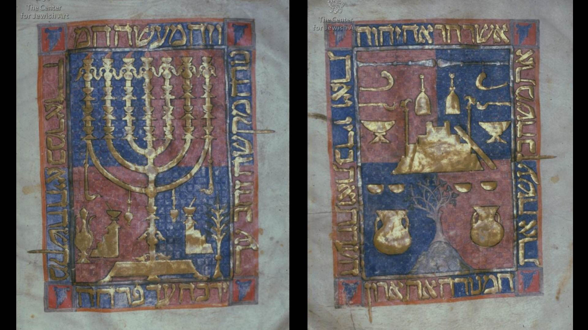 ANCIENT AND NEW MENORAHS - 14th Century - Structure Bible, Ancient Menorahs