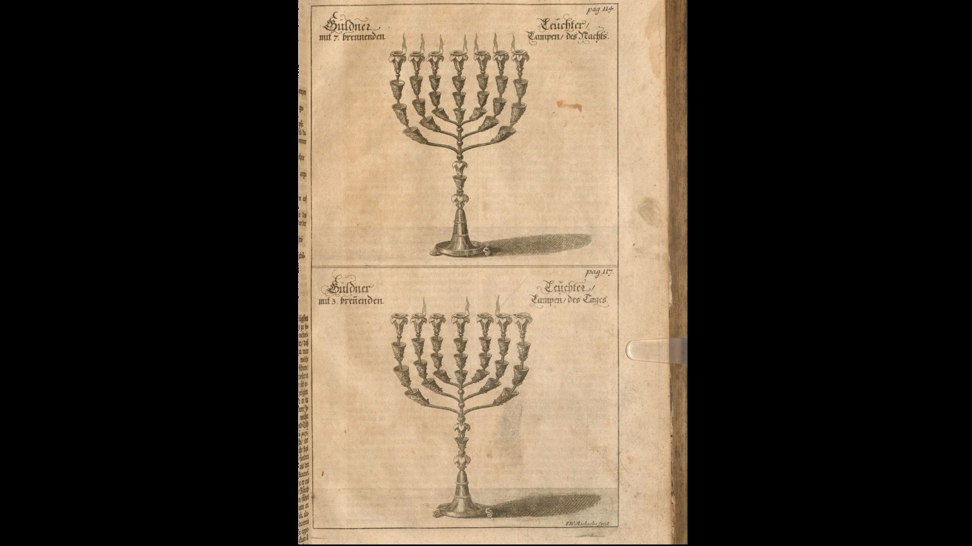 ANCIENT AND NEW MENORAHS - 18th Century - Divisions Structure Bible Menorah