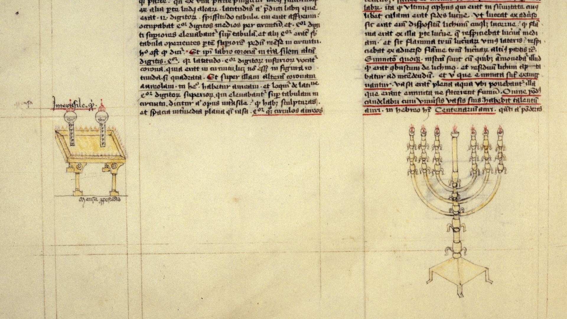 ANCIENT AND NEW MENORAHS - 15th Century - Divisions Structure Bible Menorah