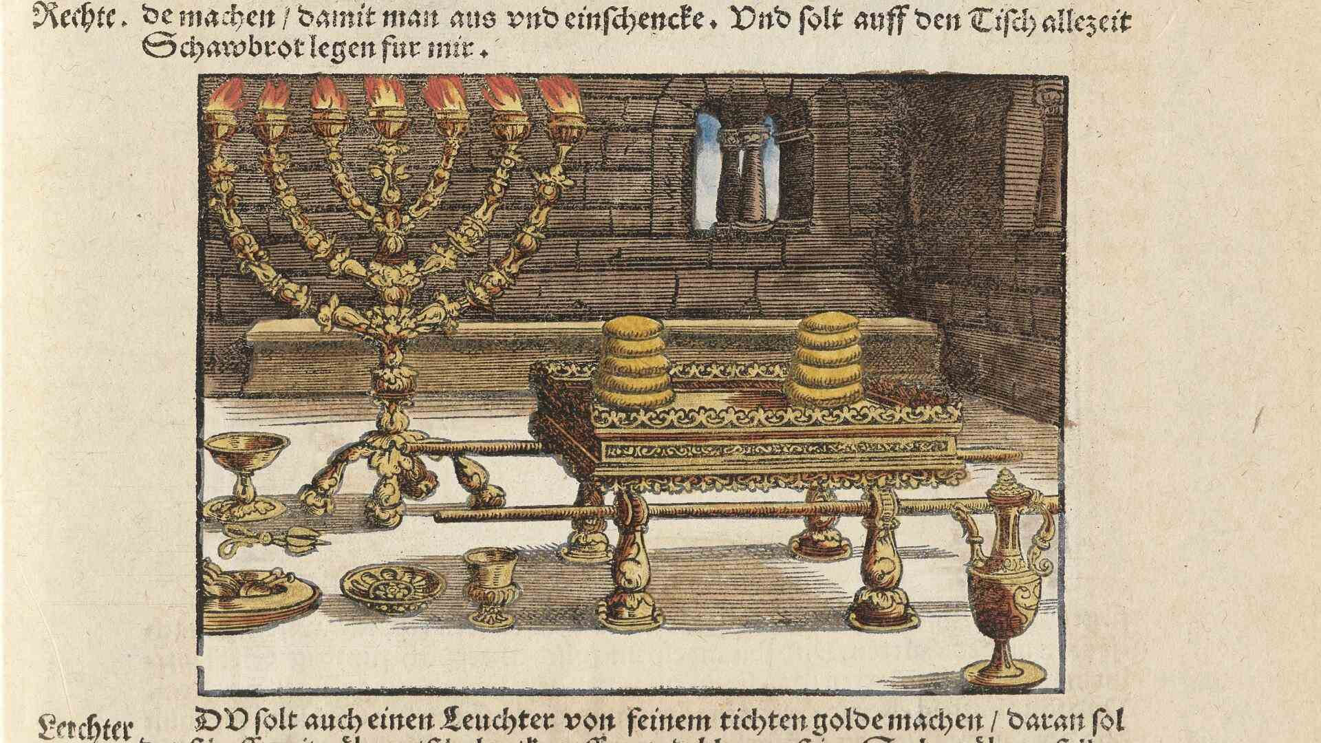 ANCIENT AND NEW MENORAHS - 16th Century - Divisions Structure Bible Menorah