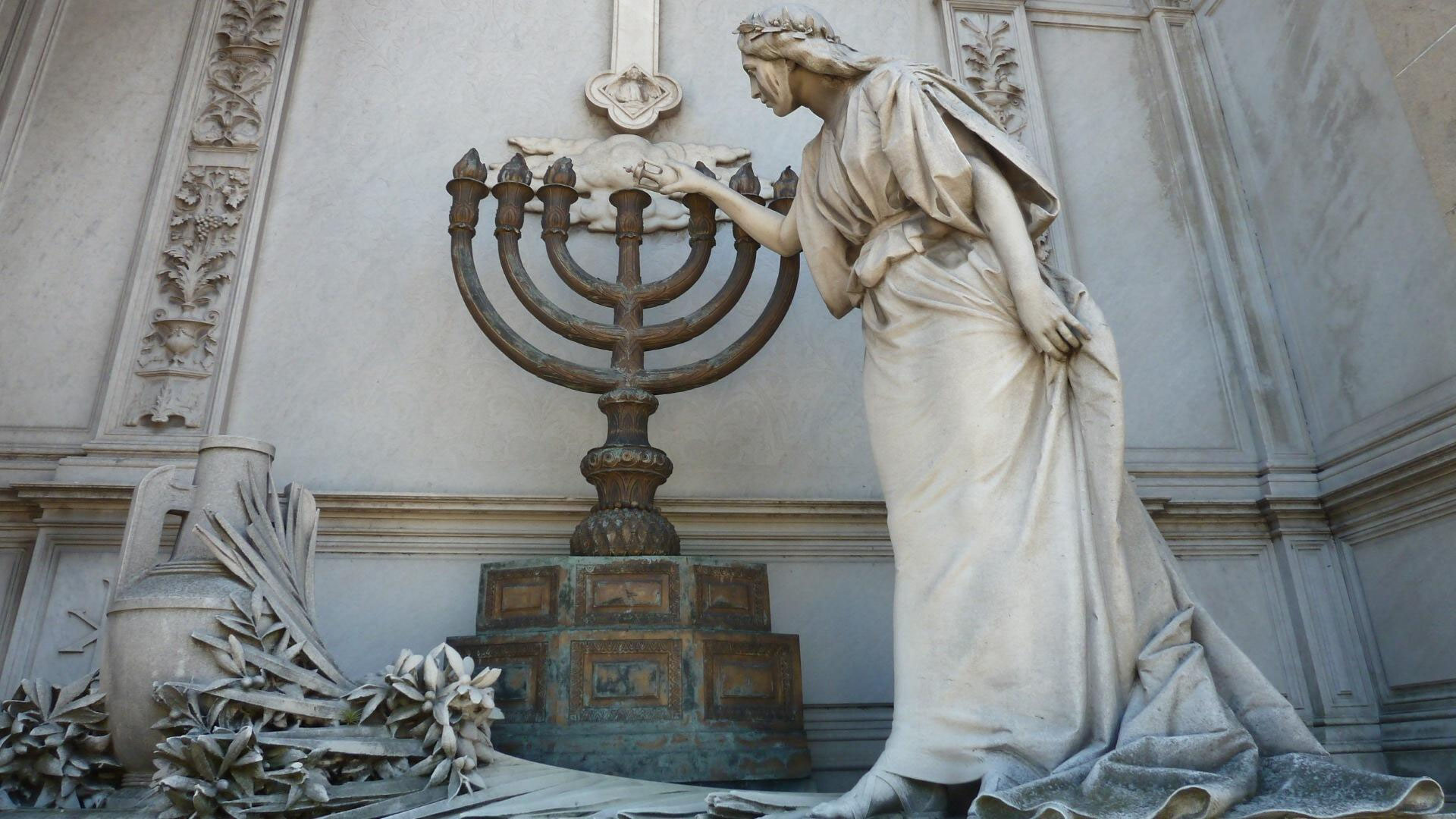 ANCIENT AND NEW MENORAHS - 20th Century - Divisions Structure Bible Menorah