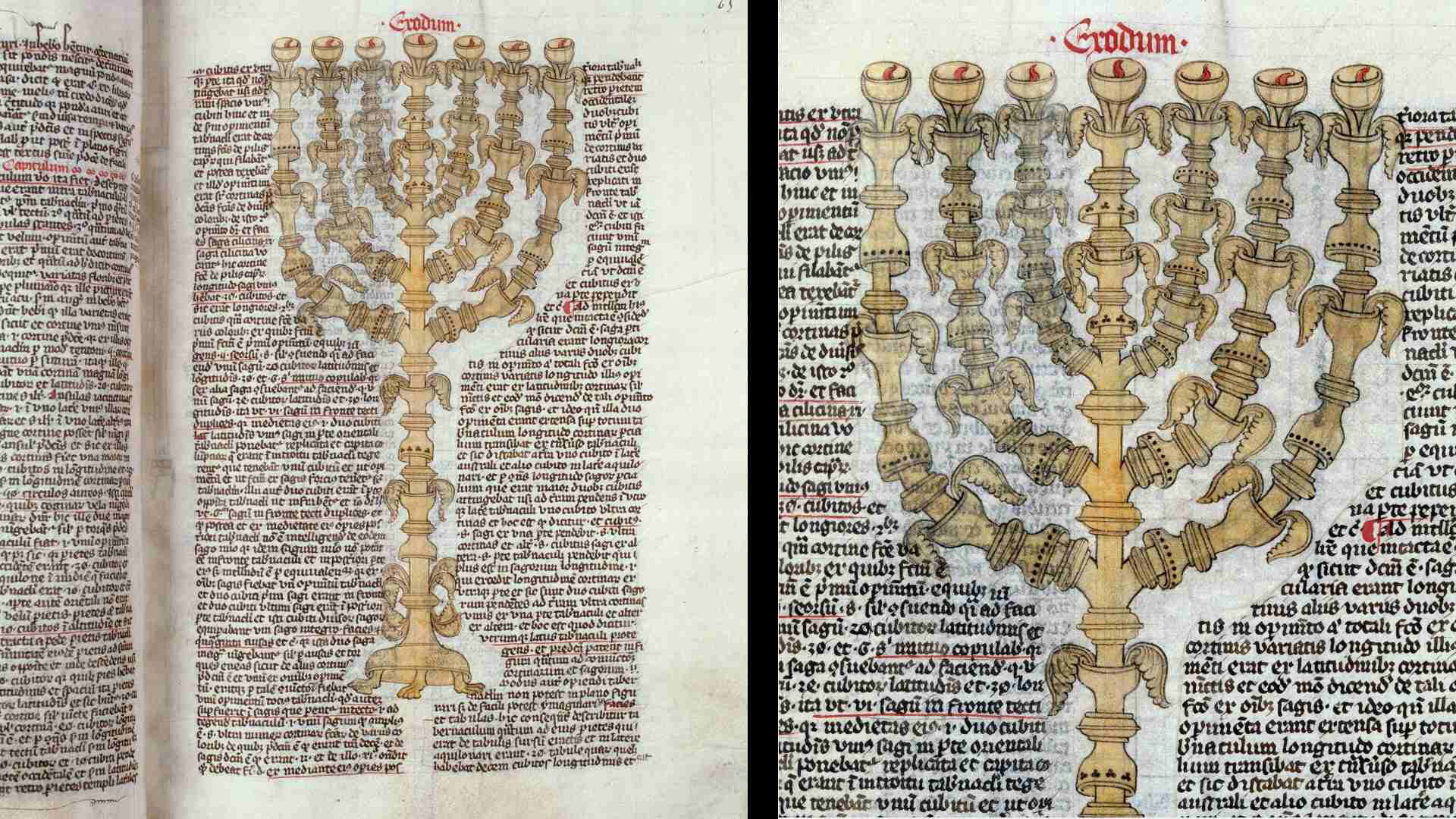 Ancient And New Menorahs 14th Century Divisions Structure Bible Menorah