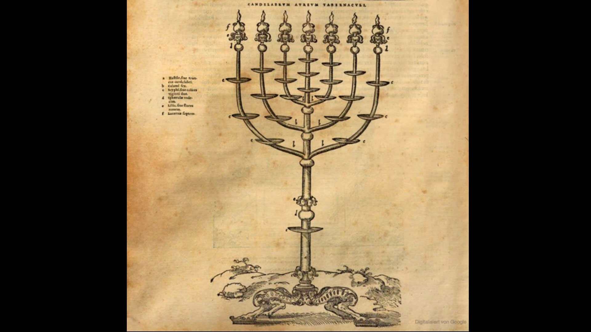 ANCIENT AND NEW MENORAHS - 16th Century - Divisions Structure Bible Menorah