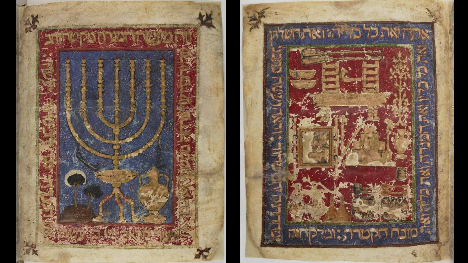 ANCIENT AND NEW MENORAHS - 14th Century - Structure Bible, Ancient Menorahs