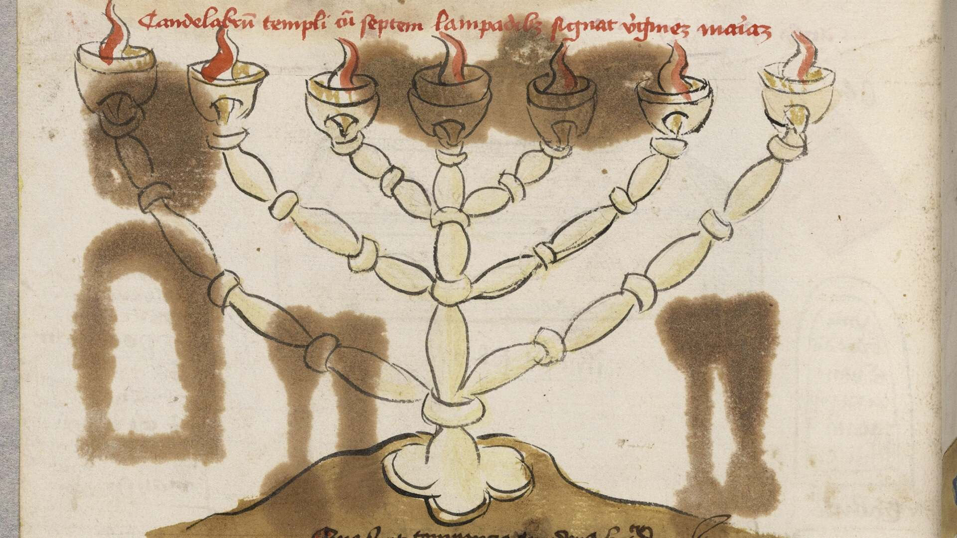 ANCIENT AND NEW MENORAHS - 15th Century - Divisions Structure Bible Menorah