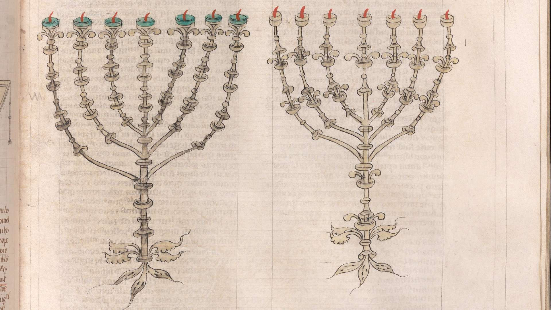 ANCIENT AND NEW MENORAHS - 14th Century - Structure Bible, Ancient Menorahs