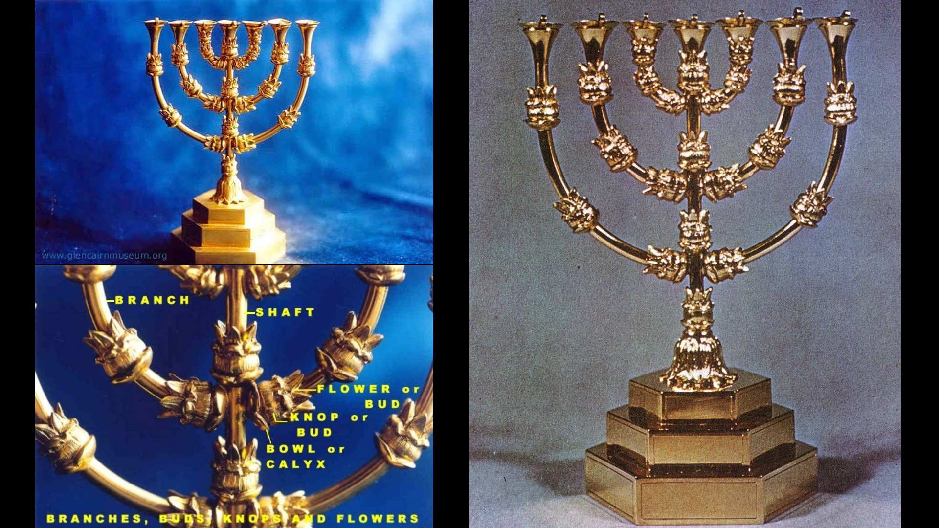 ANCIENT AND NEW MENORAHS - 20th Century - Divisions Structure Bible Menorah