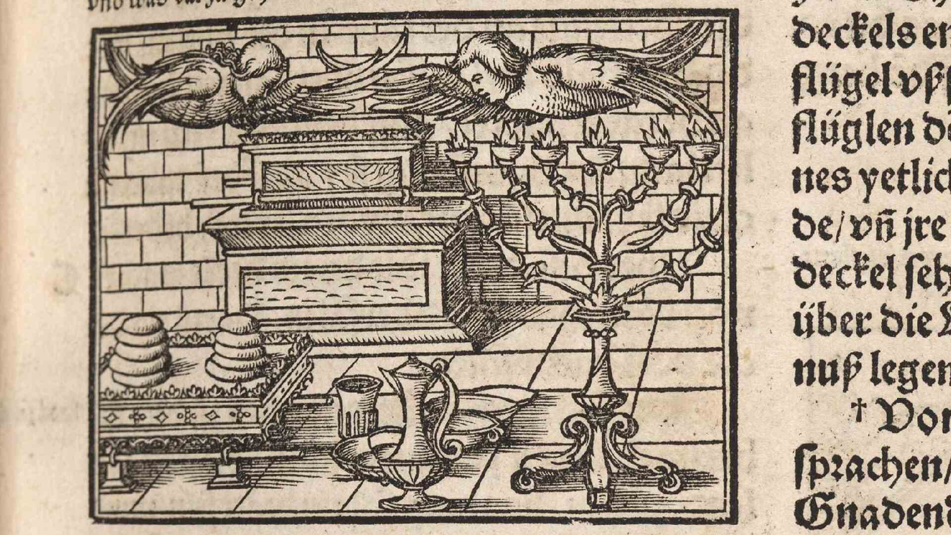 ANCIENT AND NEW MENORAHS - 16th Century - Divisions Structure Bible Menorah