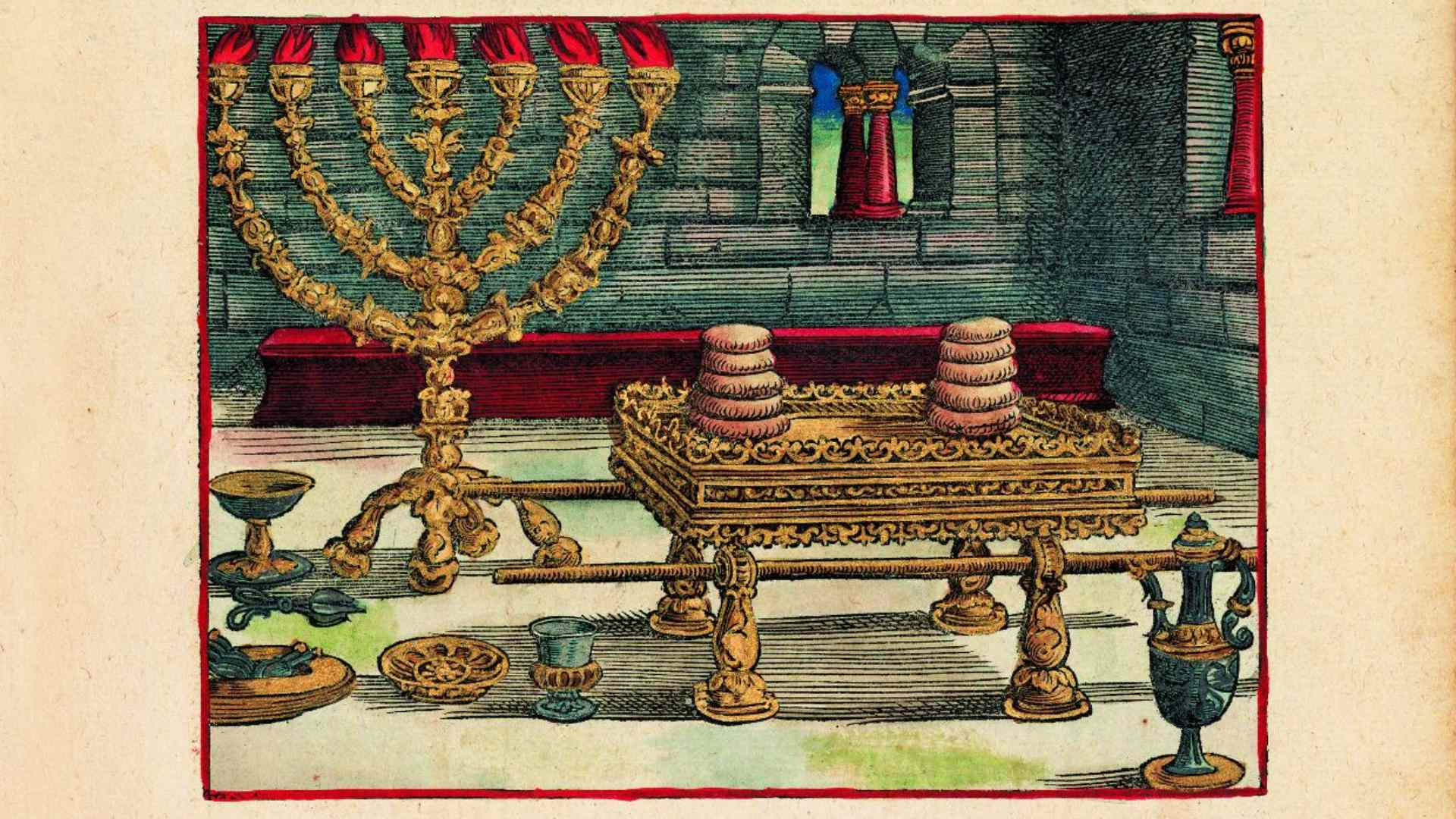 ANCIENT AND NEW MENORAHS - 16th Century - Divisions Structure Bible Menorah