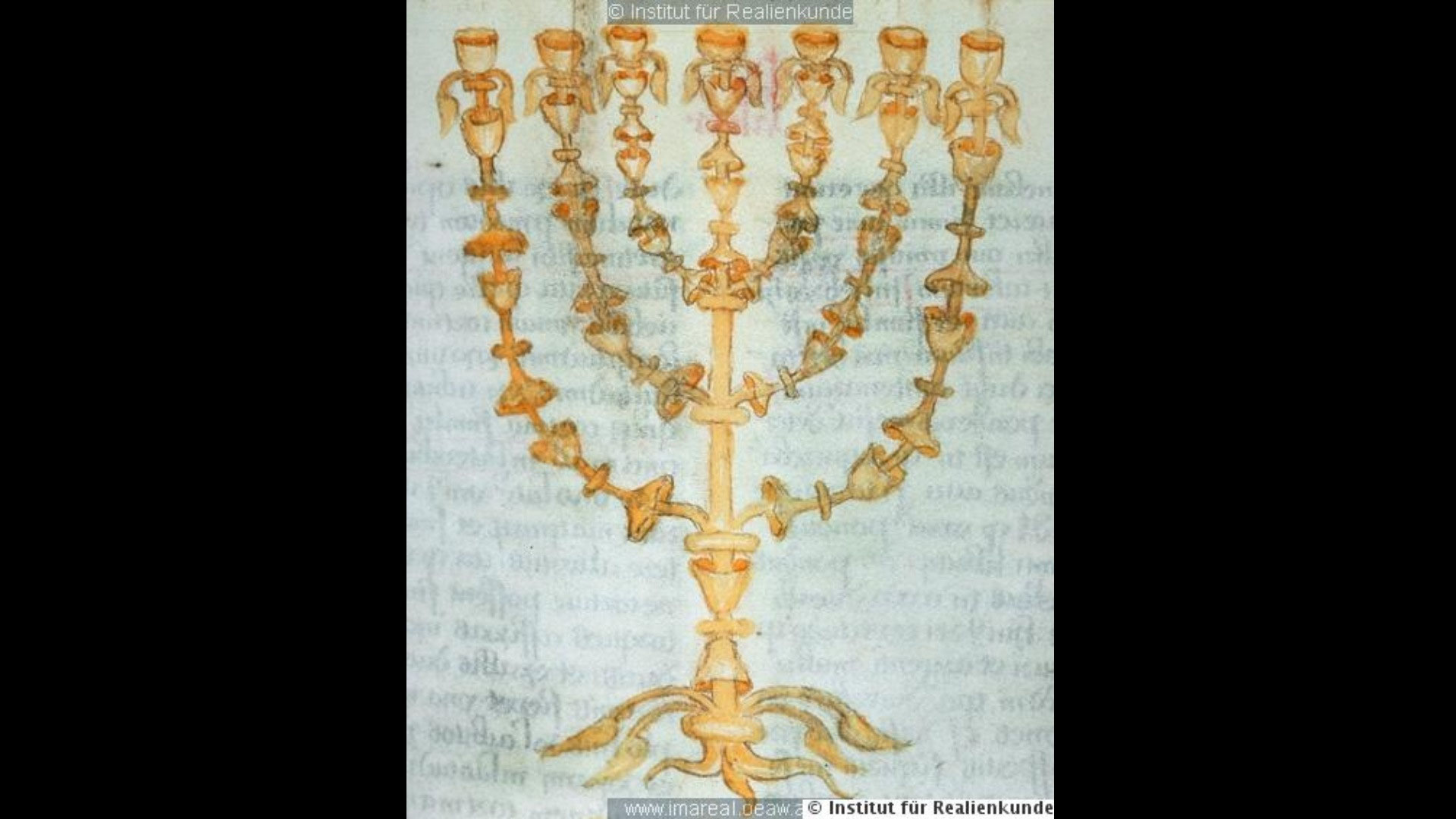 ANCIENT AND NEW MENORAHS - 15th Century - Divisions Structure Bible Menorah