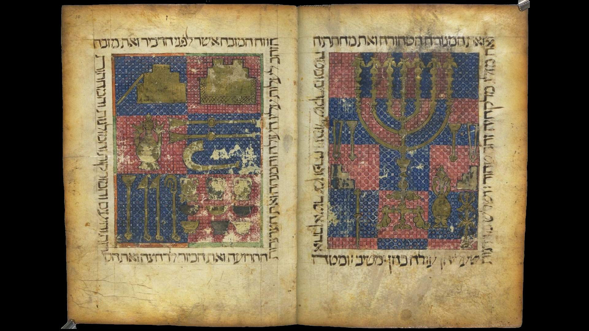 ANCIENT AND NEW MENORAHS - 14th Century - Structure Bible, Ancient Menorahs