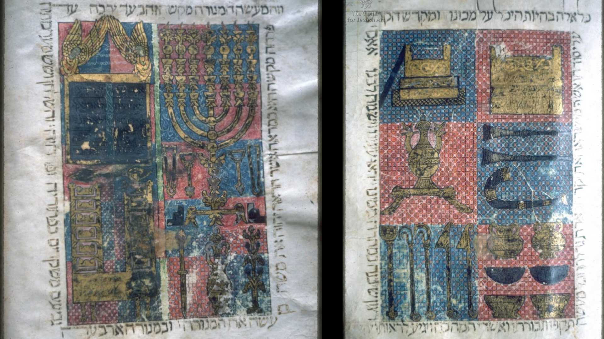 ANCIENT AND NEW MENORAHS - 14th Century - Structure Bible, Ancient Menorahs