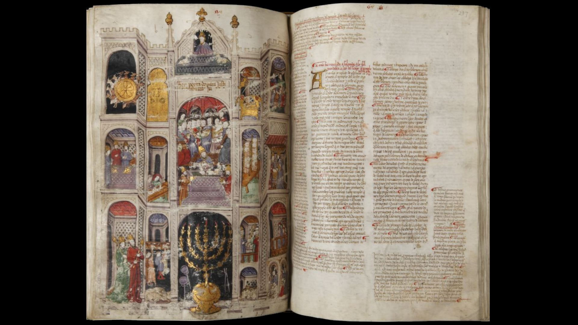 ANCIENT AND NEW MENORAHS - 15th Century - Divisions Structure Bible Menorah