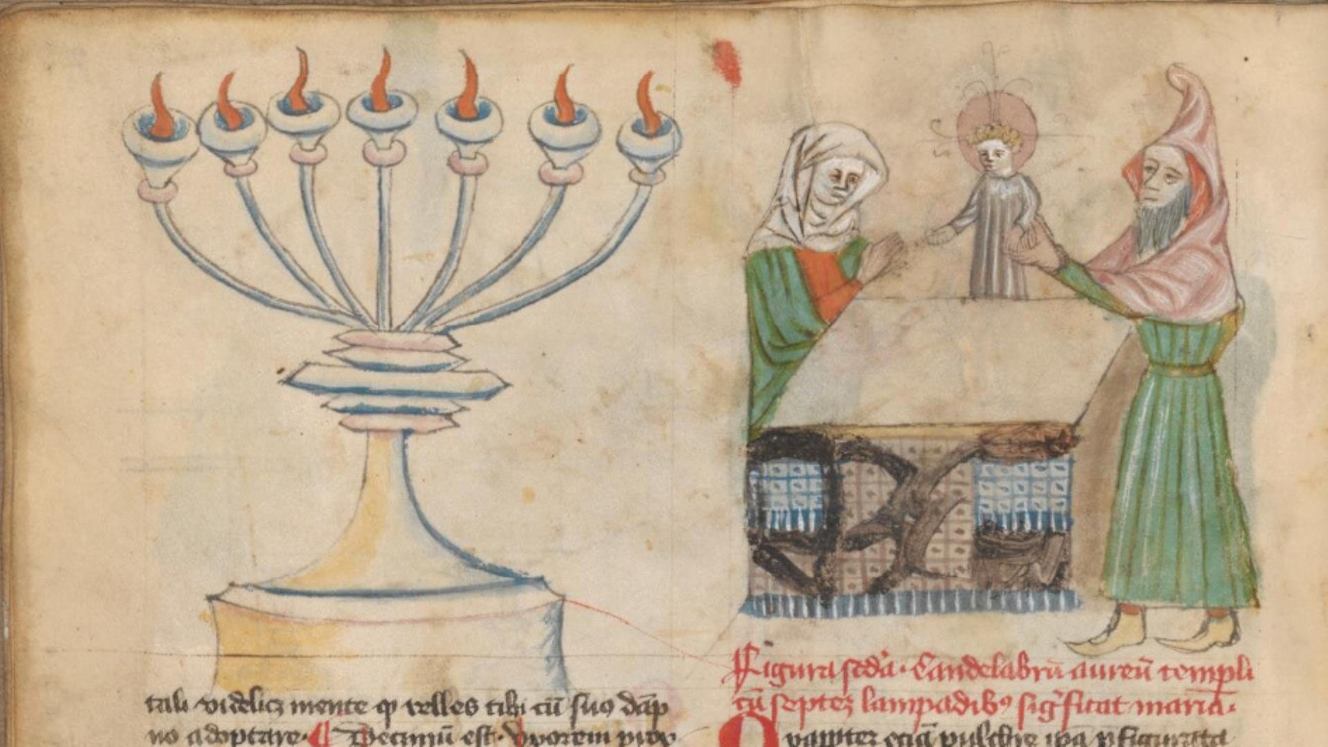 ANCIENT AND NEW MENORAHS - 15th Century - Divisions Structure Bible Menorah