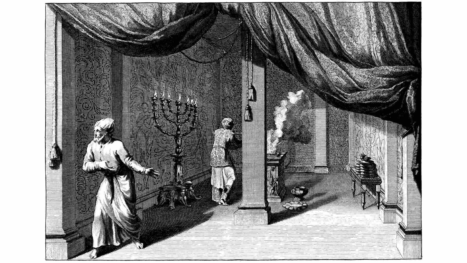 ANCIENT AND NEW MENORAHS - 18th Century - Divisions Structure Bible Menorah