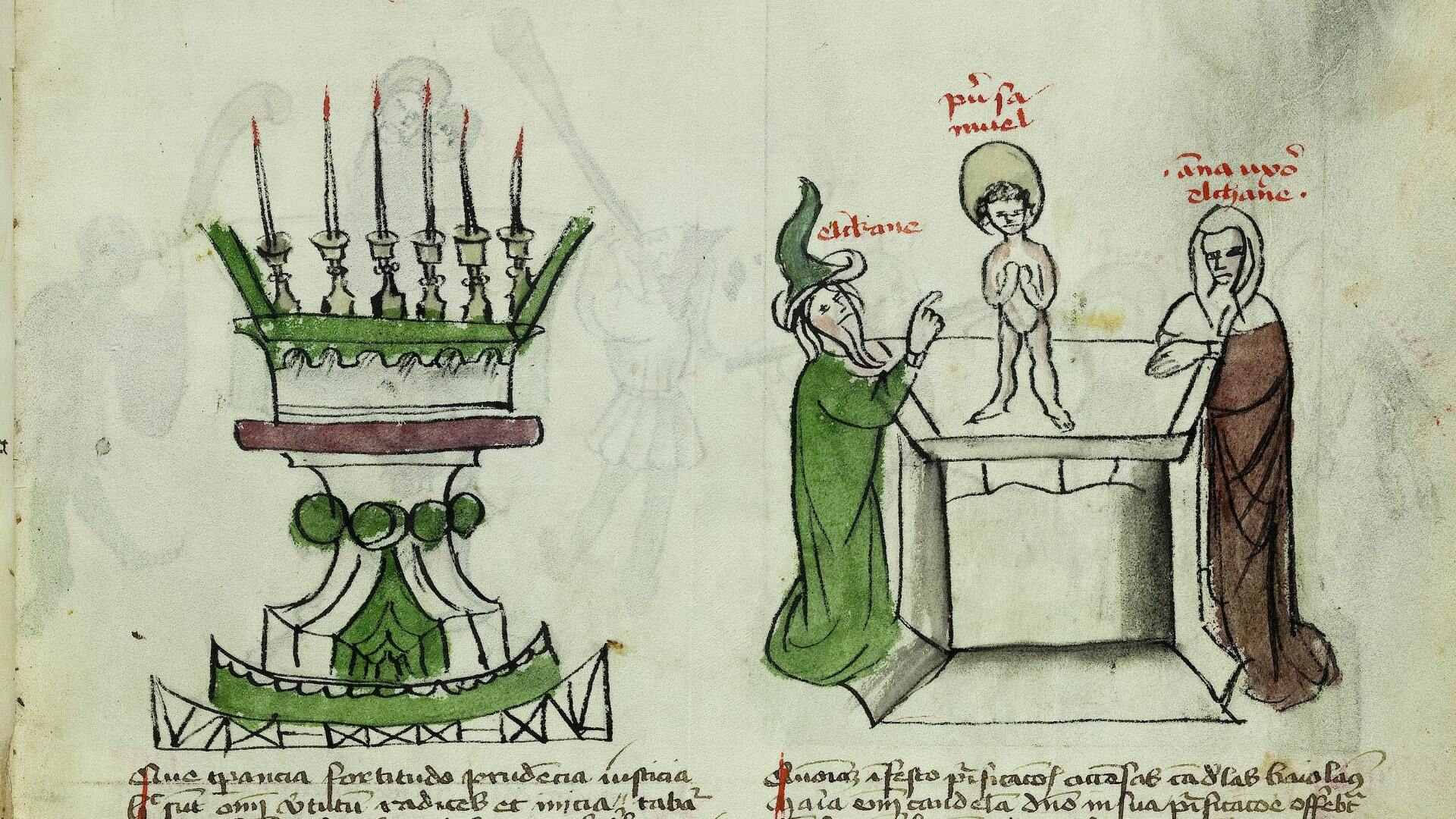 ANCIENT AND NEW MENORAHS - 15th Century - Divisions Structure Bible Menorah