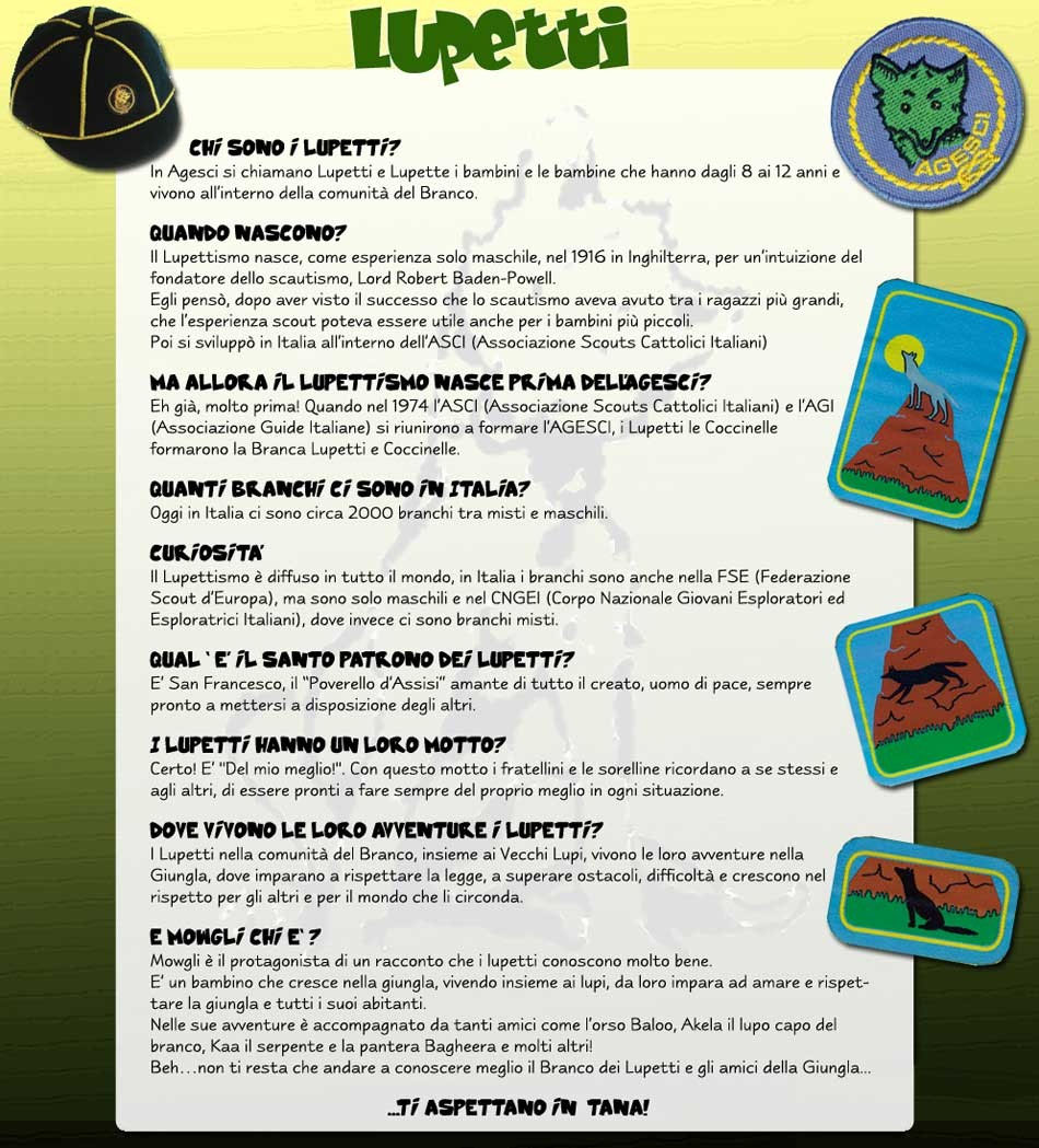 Chi Sono i Lupetti? - Gruppo Scout Verona 27 - Branca L/C - Quinzano ...