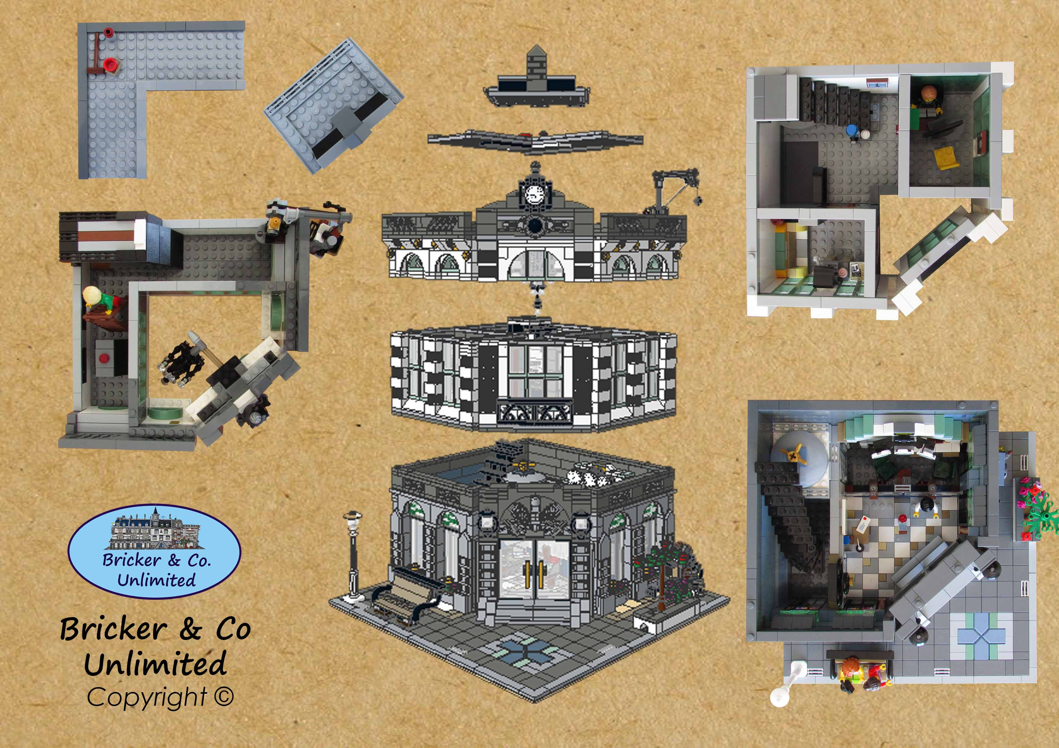 N° 29 - LEGO Modular Brick Bank Chamfered Corner - Alternative build to ...