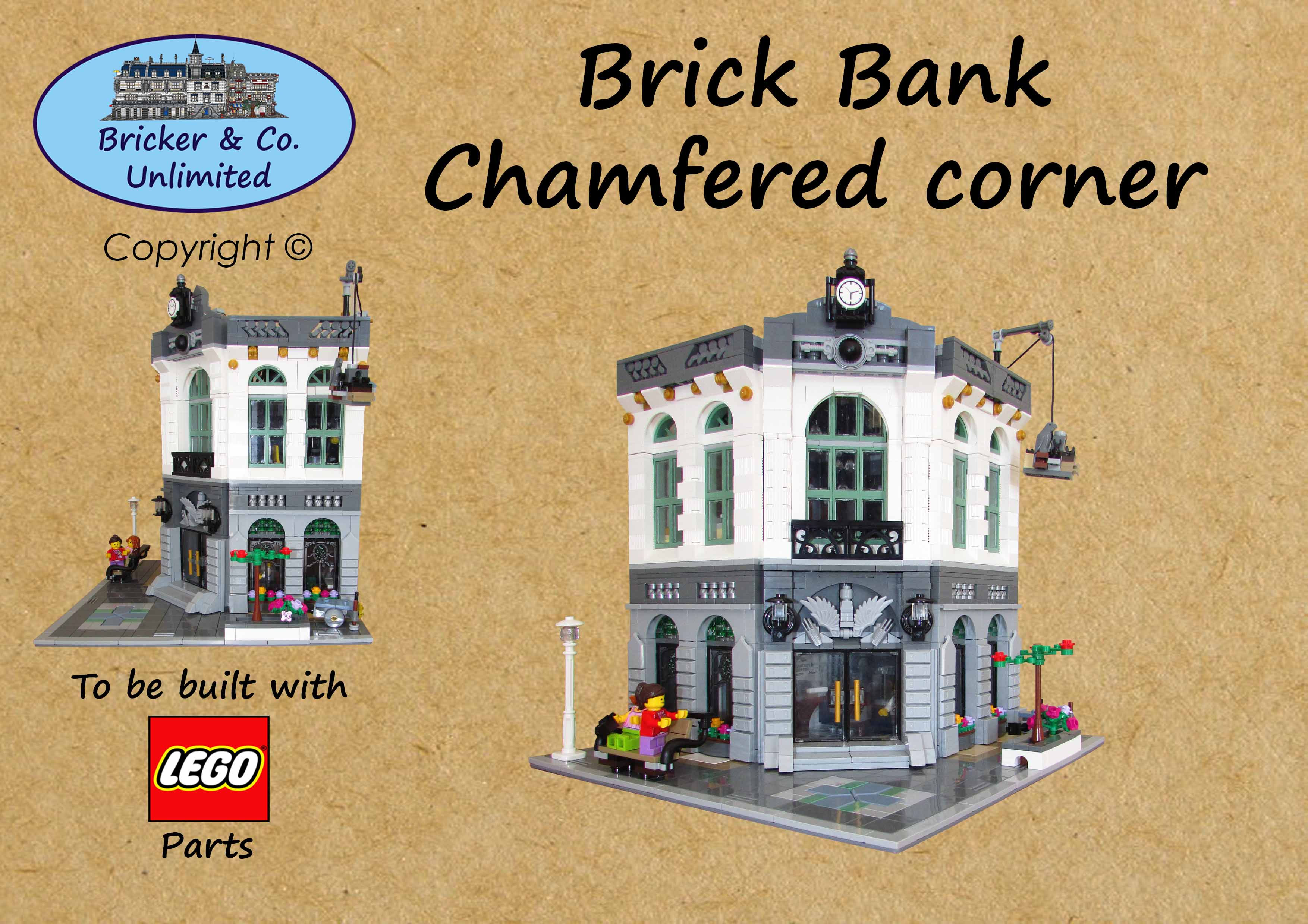 N° 29 - LEGO Modular Brick Bank Chamfered Corner - Alternative build to ...