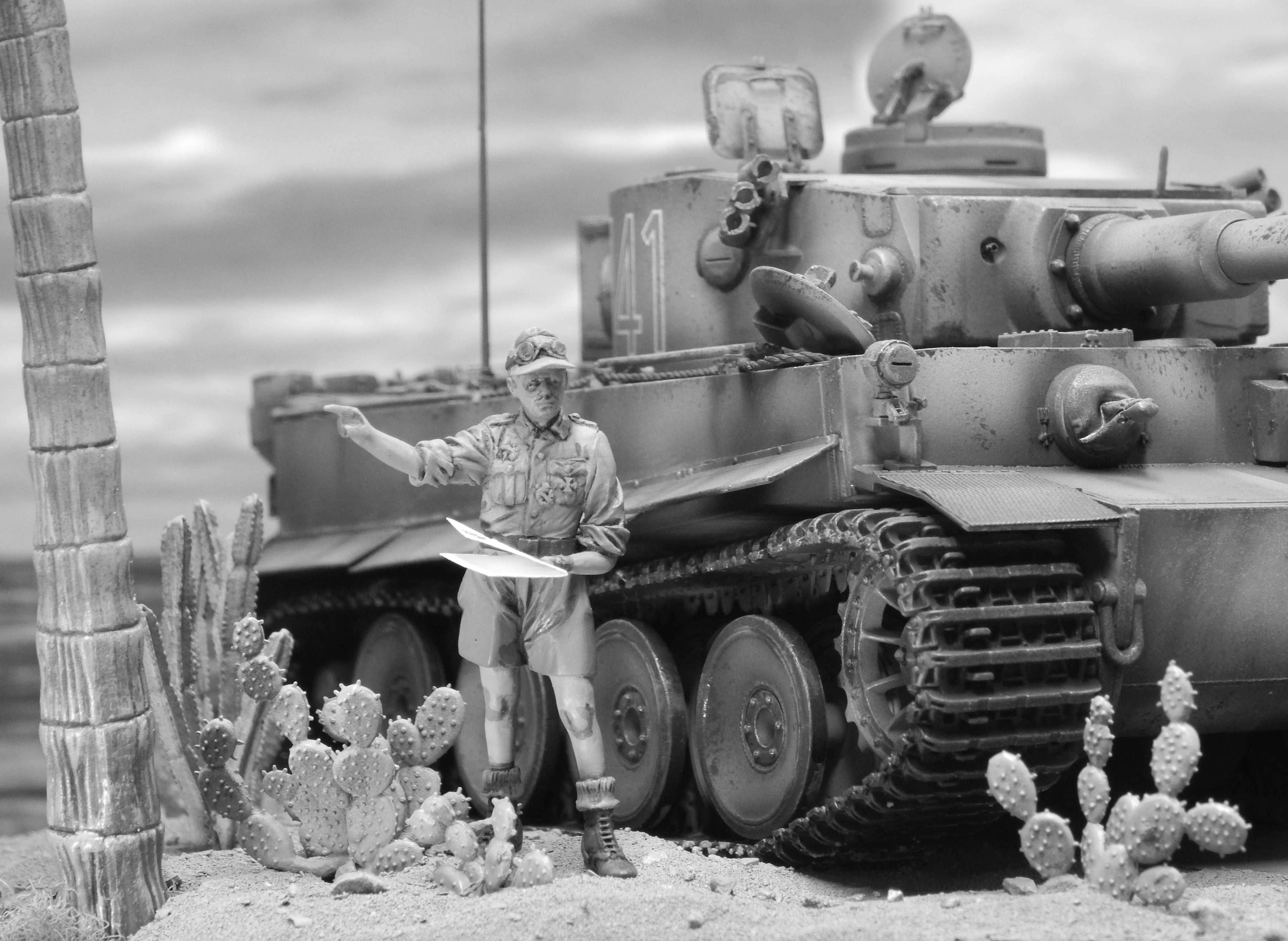 Zeitreise: Tiger 141-Tunesien 1943 - www.panzer-bau.de/diorama/militär/1:35