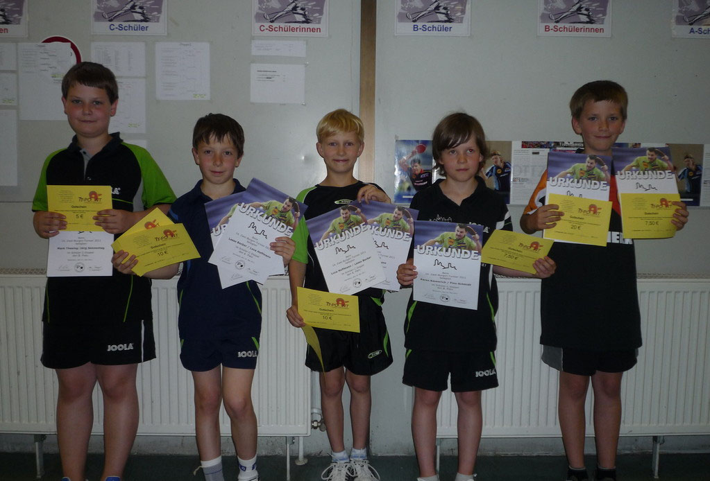 Ergebnisse Zwei-Burgen-Turniere Weinheim - Tischtennis in Weinheim
