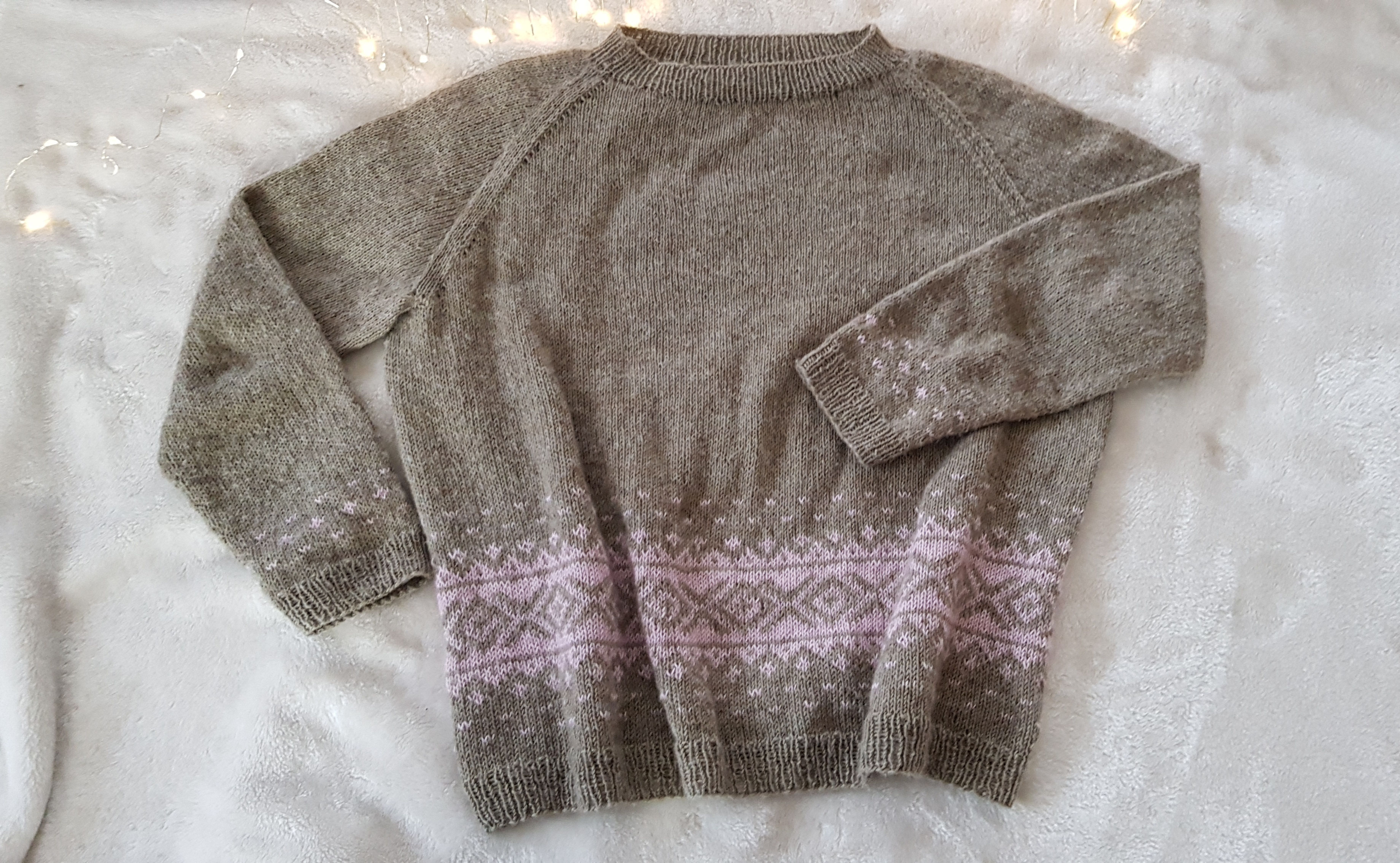 Raglanpulli mit Fair Isle Muster - wohligesgefuehls Webseite!