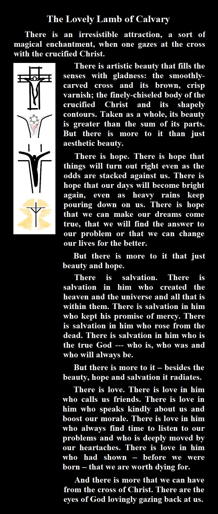 Holy Trinity, The Lovely Lamb of Calvary, Images - Expressions